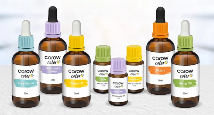 Made in USA Multi-Colored Pipette Caps are Here! - Carow Packaging